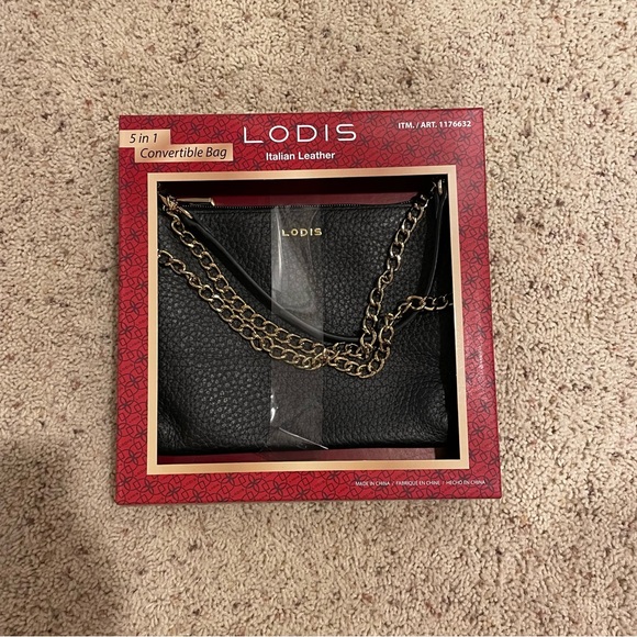 Lodis | Bags | Nwt Lodis Italian Leather Black Convertible Crossbody ...